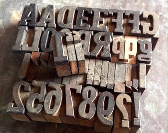 Vintage Printing Press Letters | Etsy