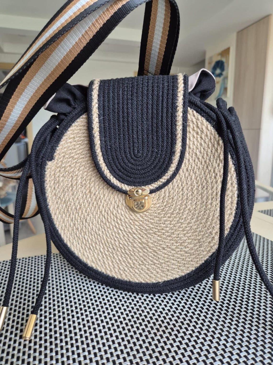 Bag, Daily Usage Bag, Cotton Rope Bag, Cord Bag, Shoulder Bag, Circle ...