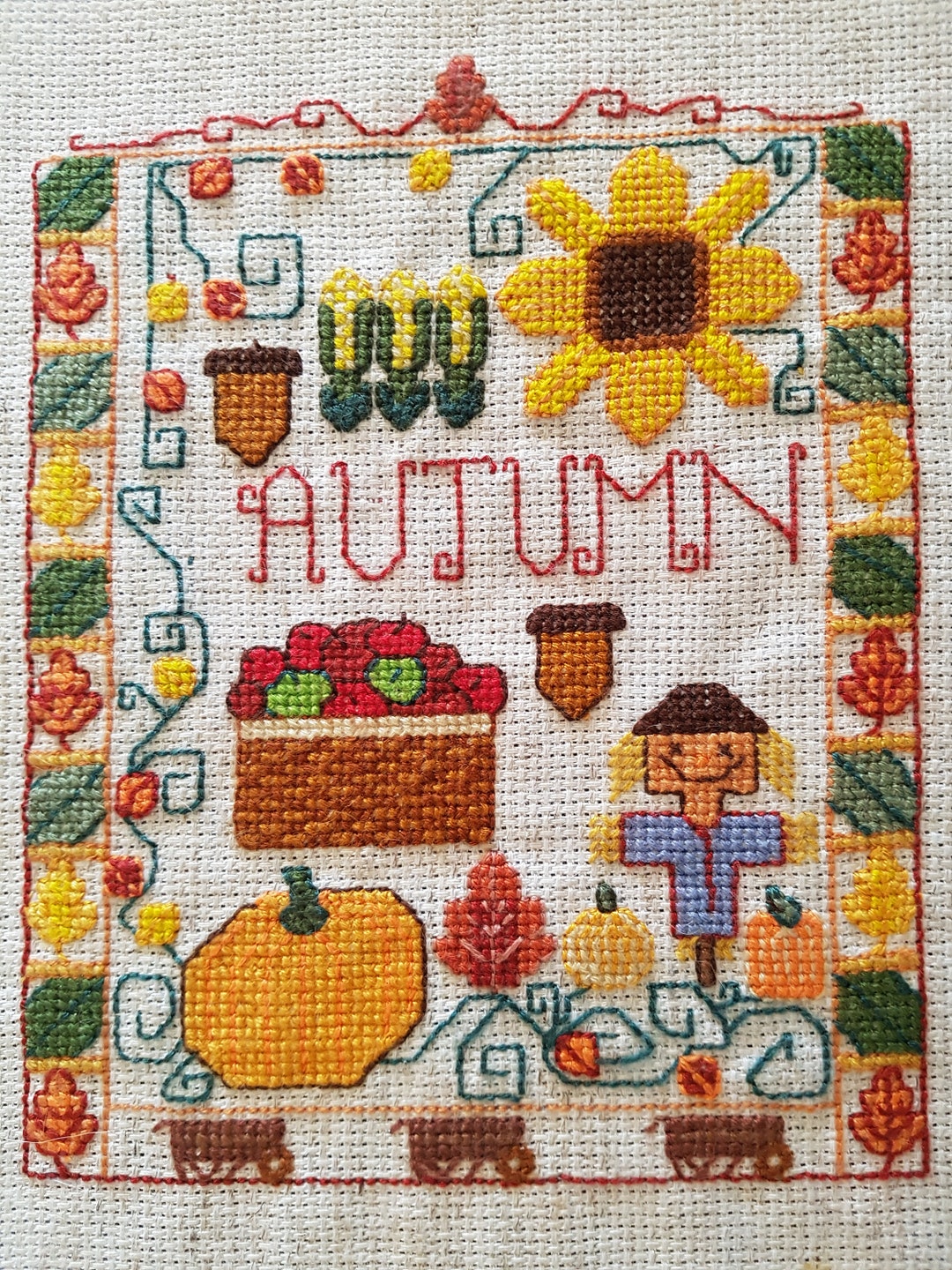 Mini Sampler - Autumn Cross Stitch Pattern - Etsy
