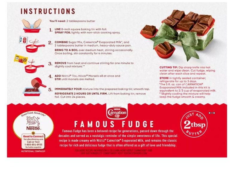 3 Nestle Carnation Chocolate Famous Classic Fudge Kit Make - Etsy