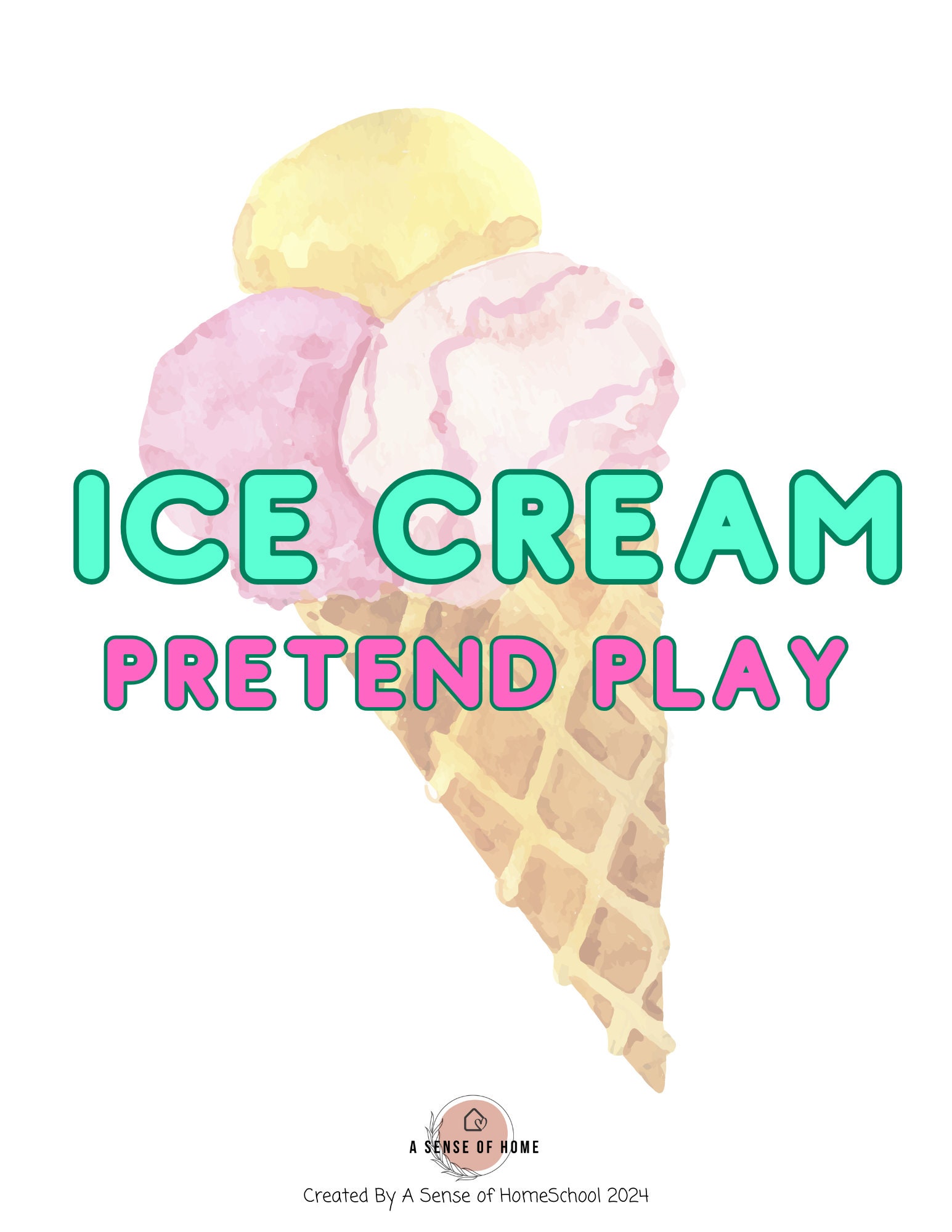 Pretend Play, Ice Cream Shop, Ice Cream, Printables, Ice Cream ...