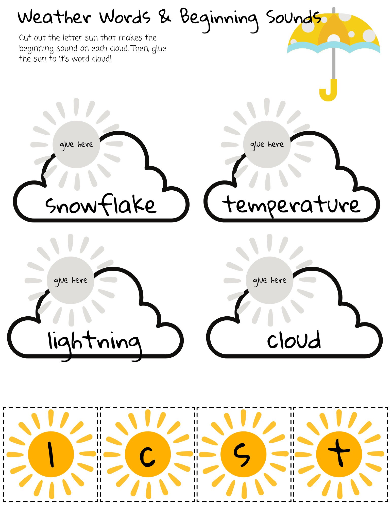 Weather Unit, Weather Studies, Elementary Skill Sheets, Spring Learning ...