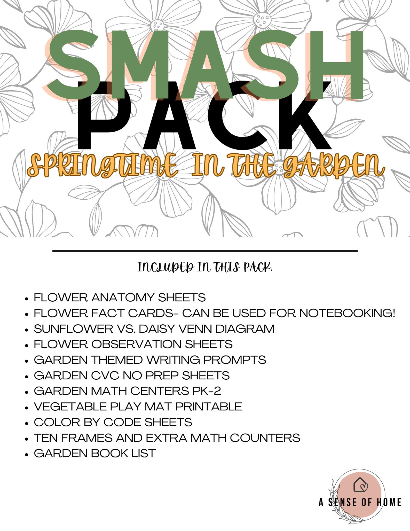 Springtime Learning Pack, Spring Printables, Preschool Printables ...