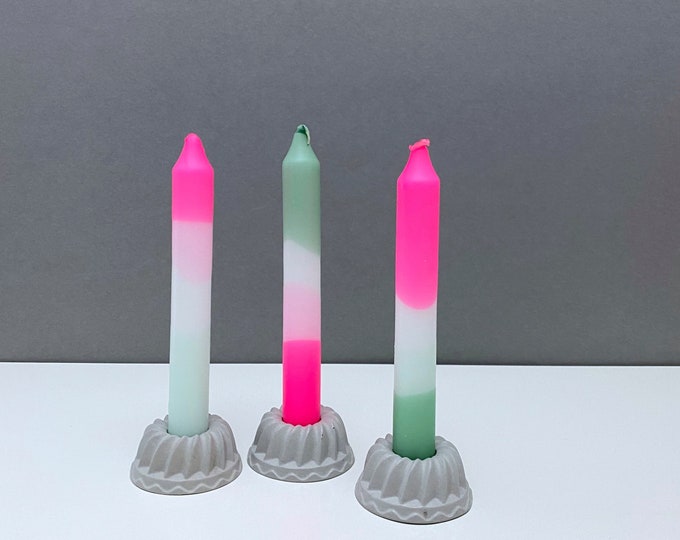 Dip Dye Neon Candles, Peppermint Clouds, Stick Candle, Candle Neon ...
