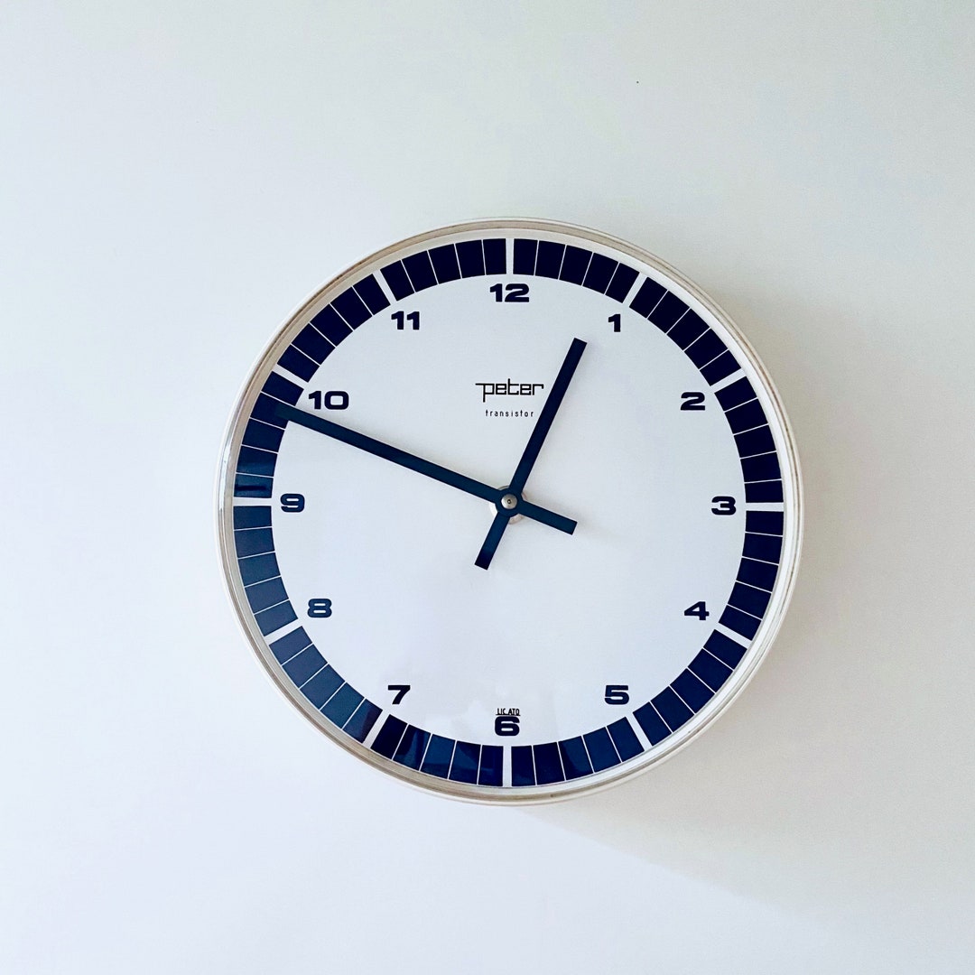 Minimalist Wall Clock, Peter Transistor, Peter Clock, Kitchen Clock ...