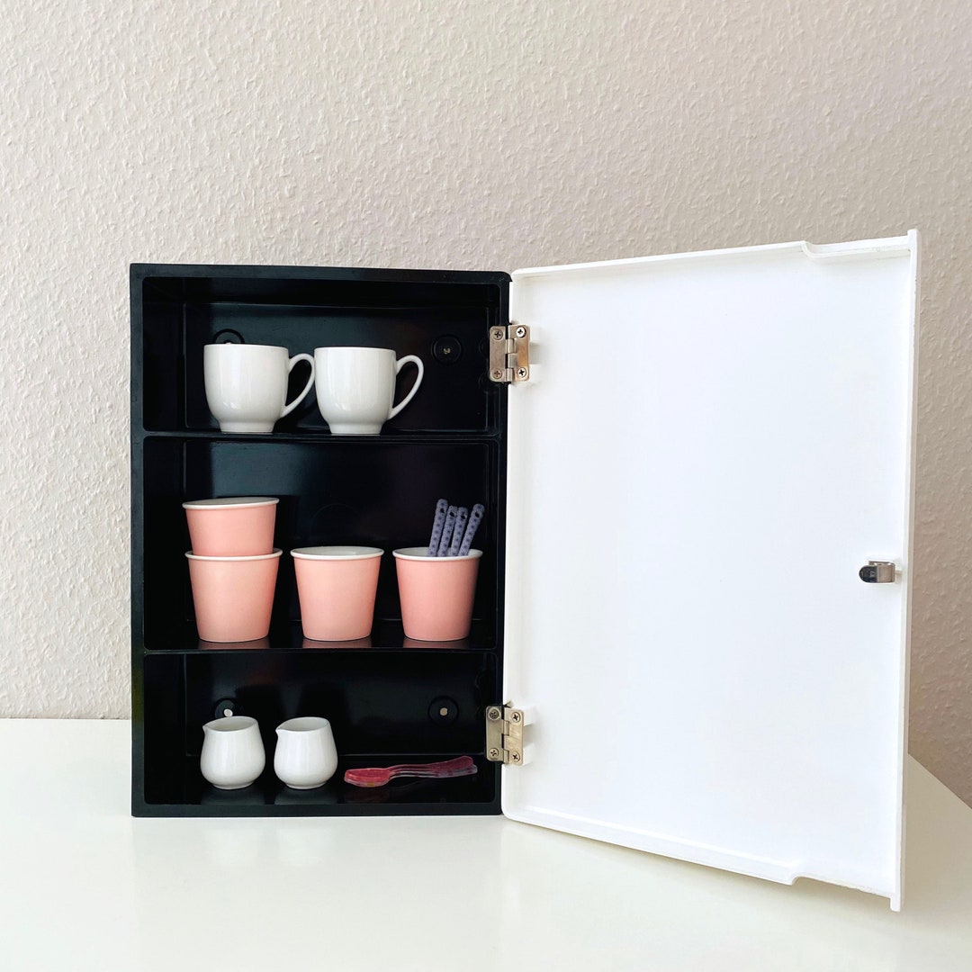 Vintage Closet, Cabinet Bakelite Black and White, Hanging Cabinet ...