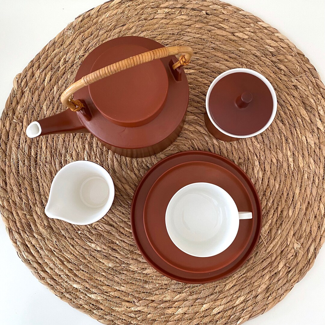 Melitta Tableware Paris Terracotta for 6 People, Vintage Porcelain, Tea ...