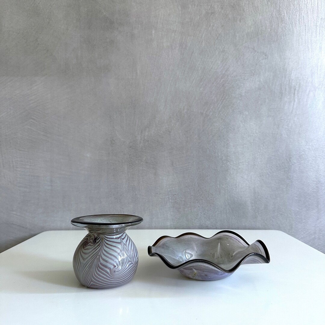 Erwin Eisch Selection, Vase and Bowl, 80s, Studio Glass - Etsy