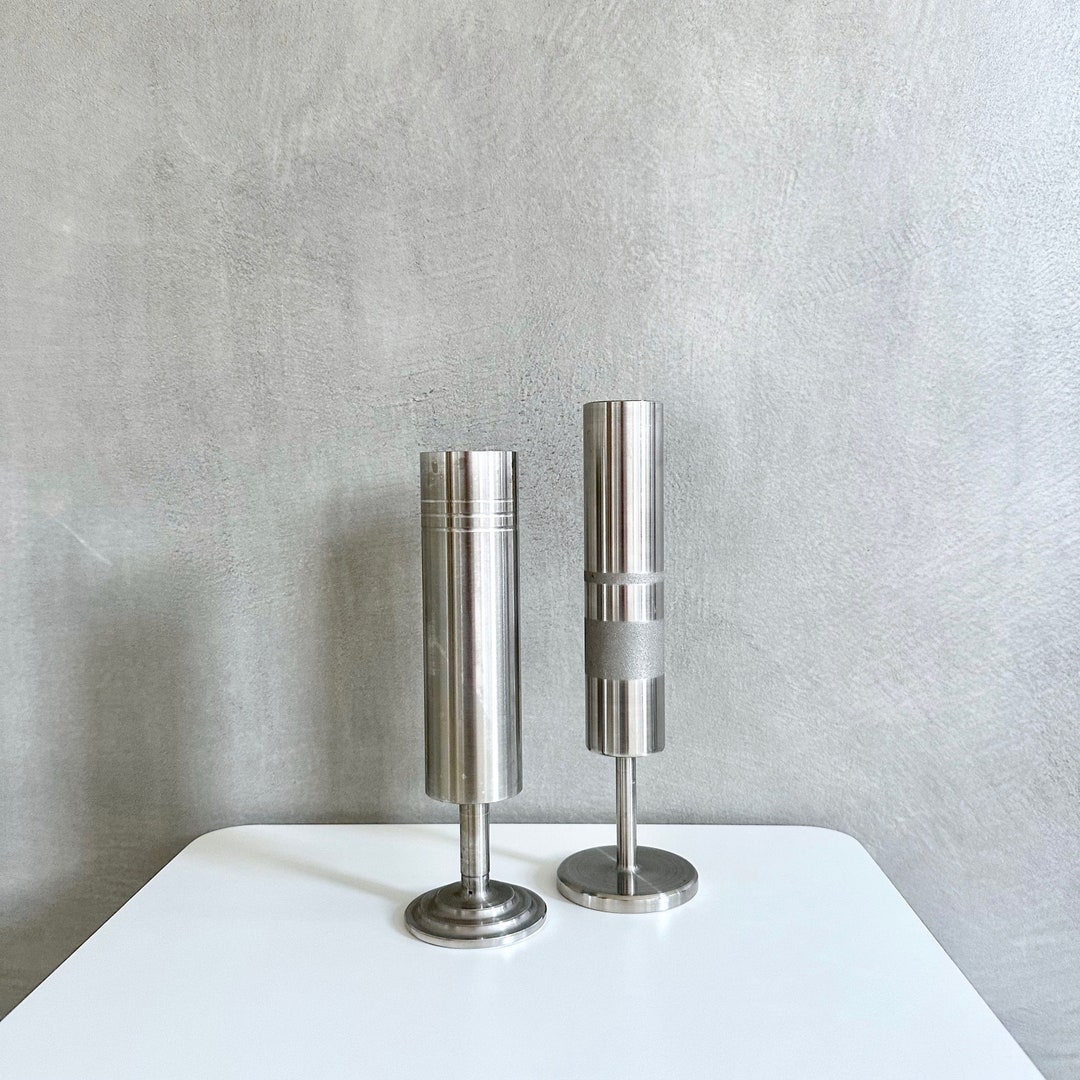 2 Rod Vases Brutalist, Mid Century Vase, Mid Century Modern, Cylinder ...