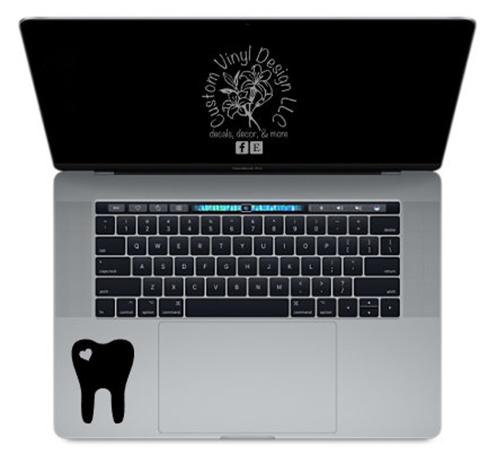 Tooth Decal - Tooth With Heart Self Adhesive Vinyl Decal Sticker ...