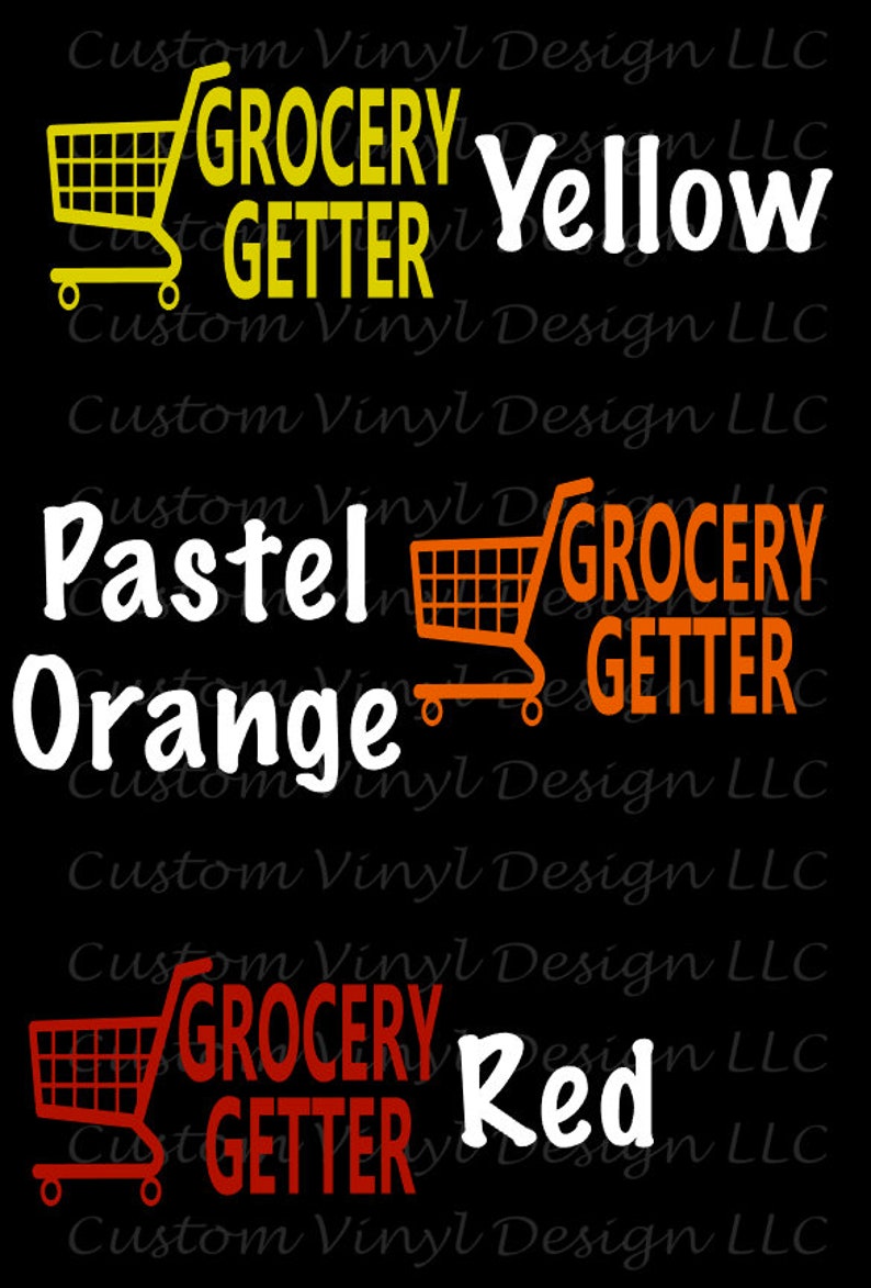 Grocery Getter Self Adhesive Vinyl Decal Sticker Car Decal | Etsy