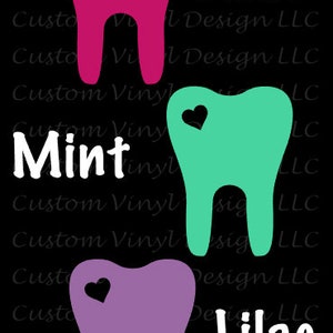 Tooth Decal - Tooth With Heart Self Adhesive Vinyl Decal Sticker ...
