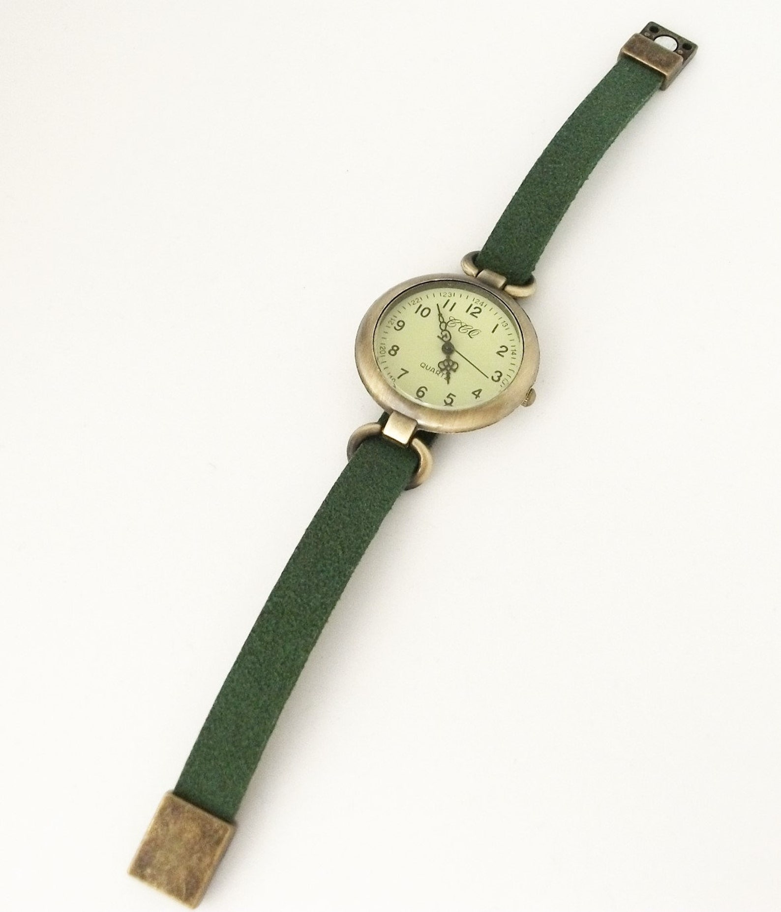 Unisex Wrist Watch Dark Green Strap Watch Casual Watch - Etsy