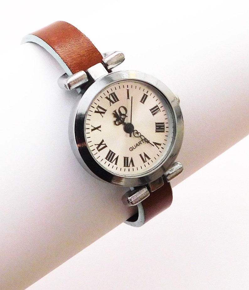 Simple Leather Watch for Women Leather Wristwatch Retro - Etsy