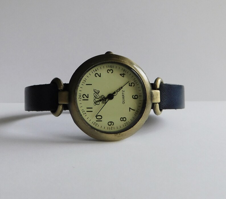 Watch for Women With Navy Blue Leather Band. Women's - Etsy