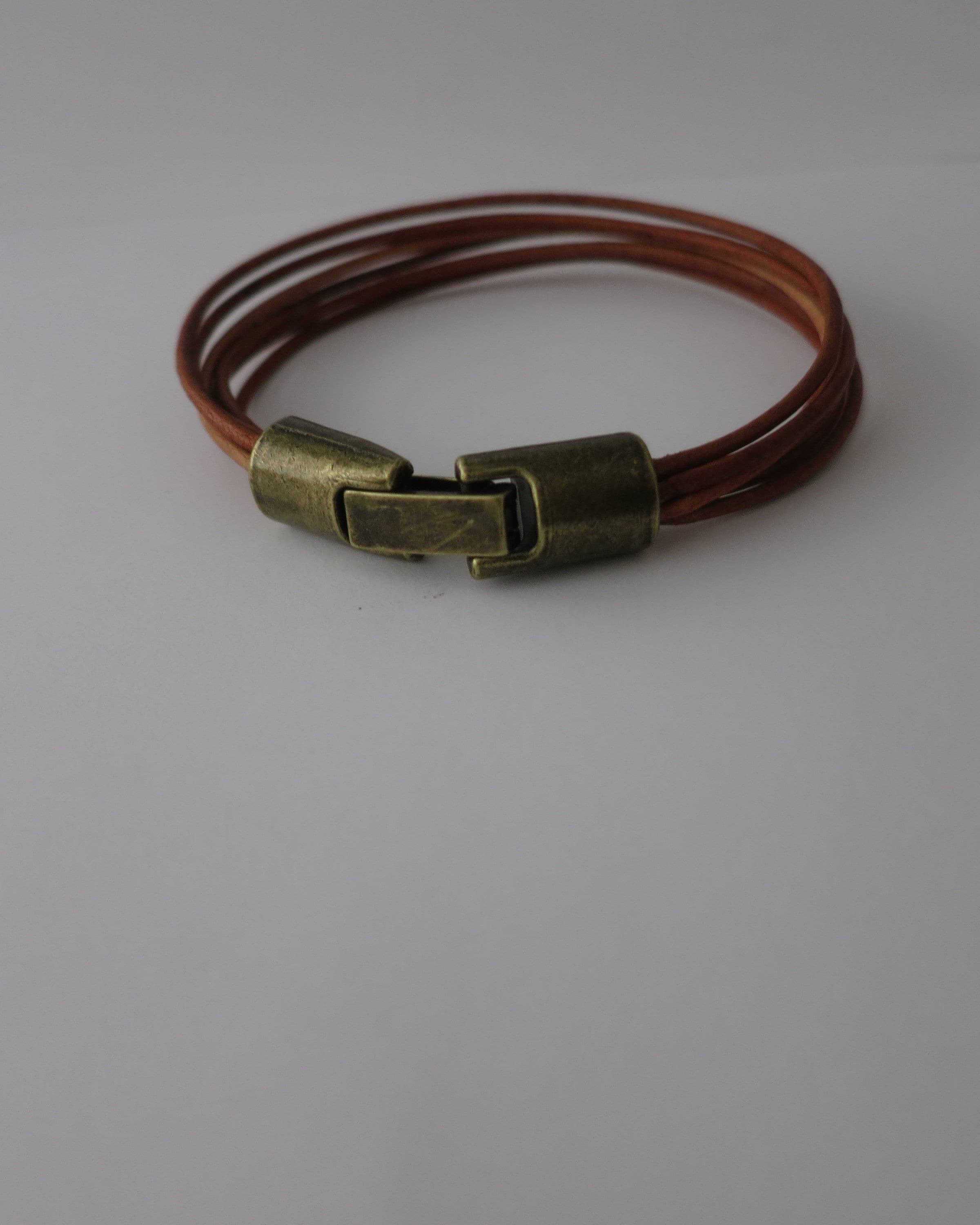 Bohemian Leather Bracelet With Aged Bronze Closure by Jusal08 - Etsy