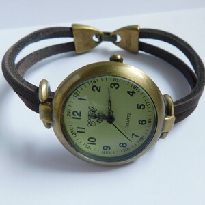 Leather Watch for Women, Simple Leather Wrist Watch, Retro Minimalist ...