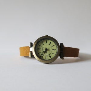 Simple Watch for Women. Classy Women's Watch. Bronze Watch With Suede ...