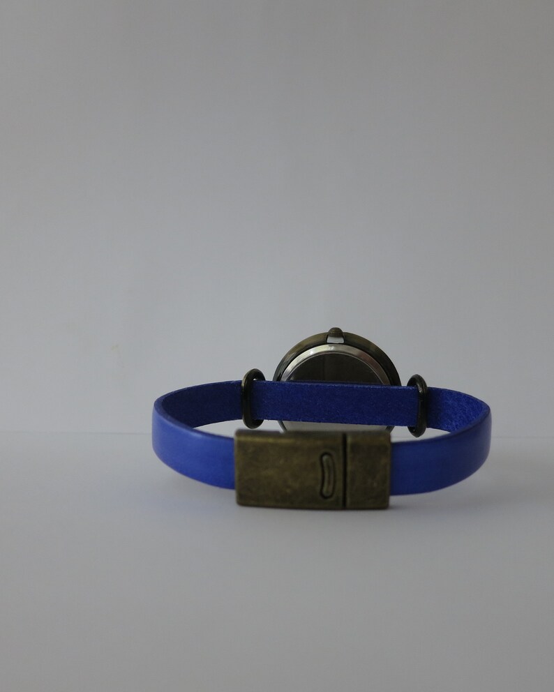 Women's Leather Watch Classic Blue Watch for Women Blue - Etsy