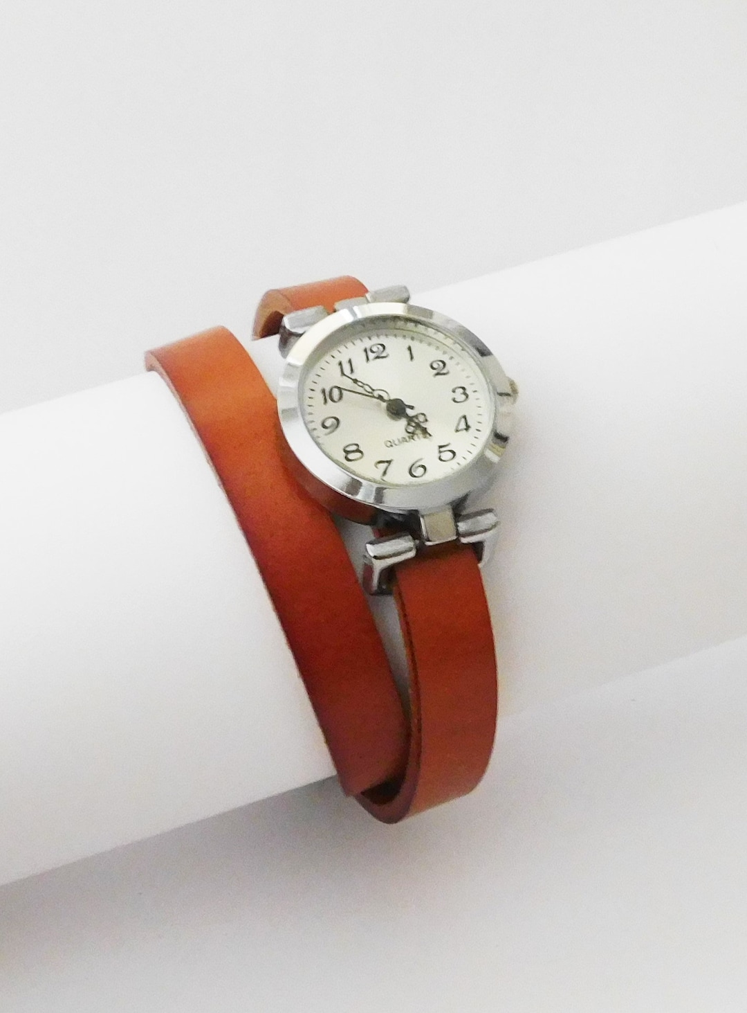 Watch for Women, Wrap Around Style. Women's Leather Watch. Orange ...