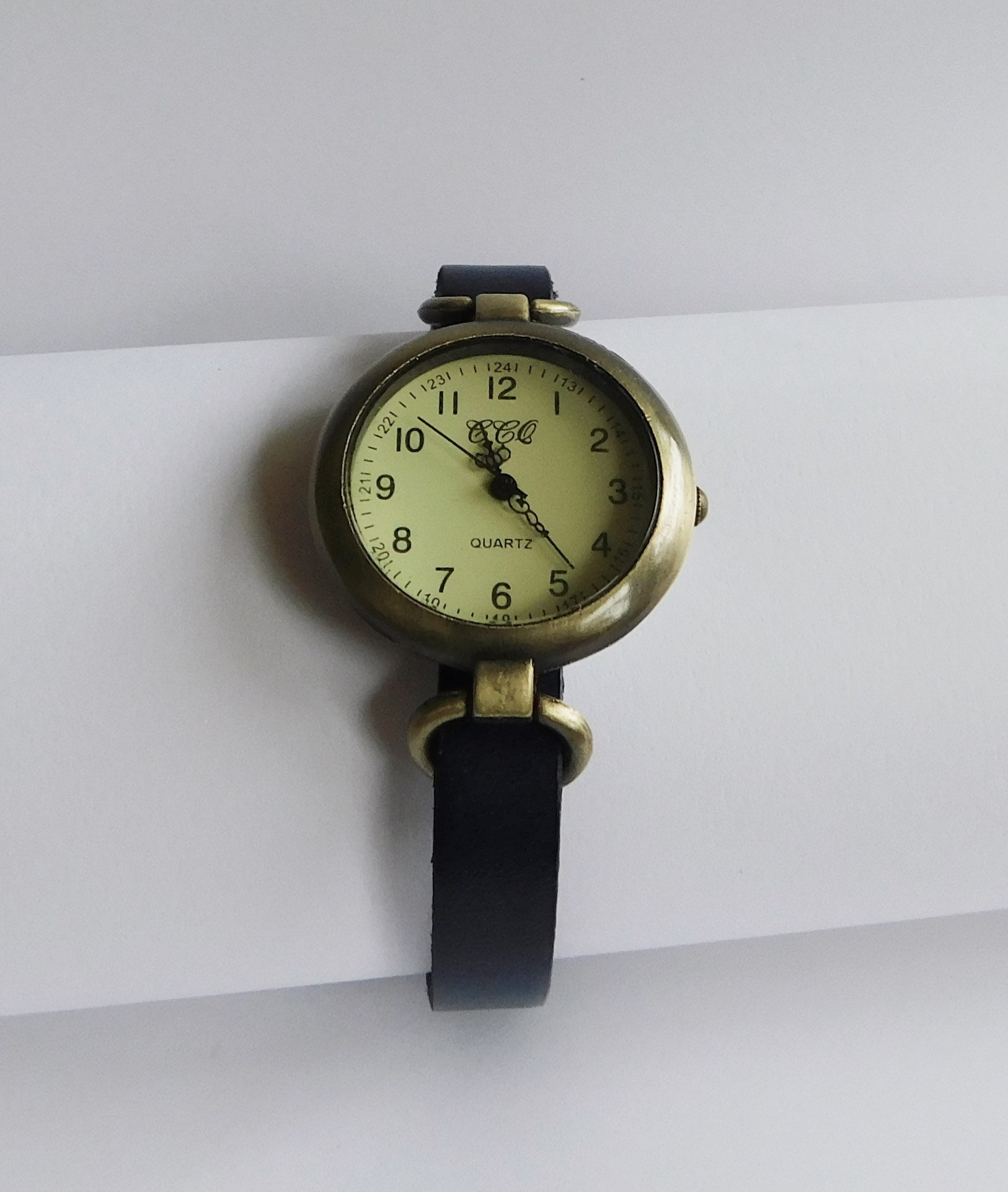 Watch for women with navy blue leather band. Women's | Etsy