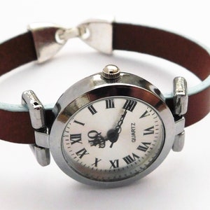 Simple Leather Watch for Women, Leather Wristwatch, Retro Minimalist ...