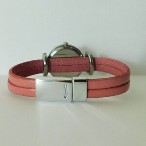 Women's Watch With Leather Band, Pastel Pink Color. Watch for Women ...