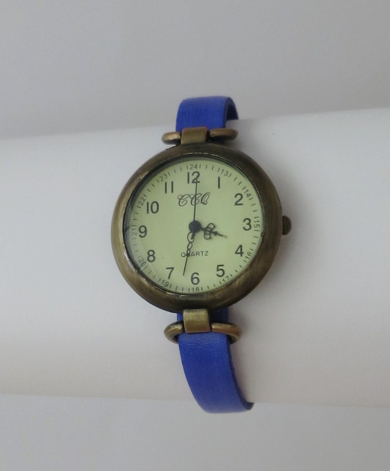 Women's Leather Watch Classic Blue Watch for Women Blue - Etsy