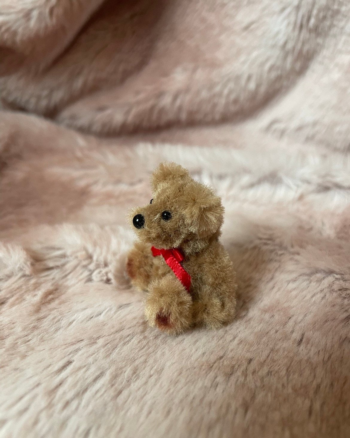 Tiny Handmade Fluffy Teddy 1.6 Inches Cute Gift Collectible - Etsy UK