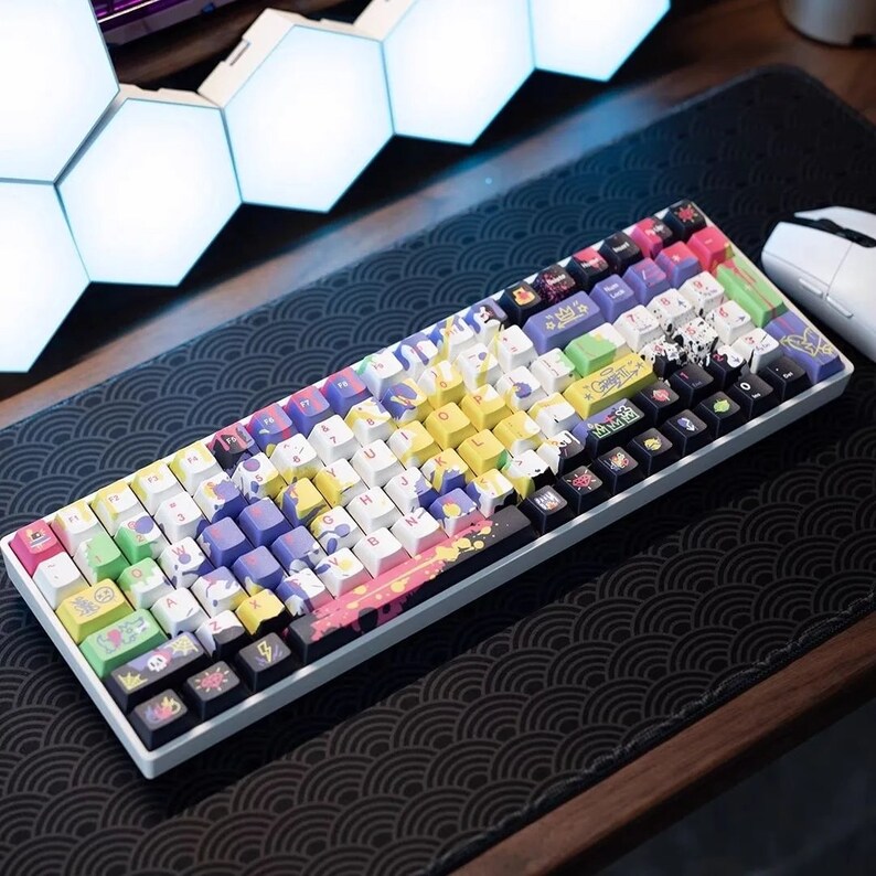 141 Keys Chreey Keycaps Graffiti Keycap for Alice Key Cap Sublimation ...