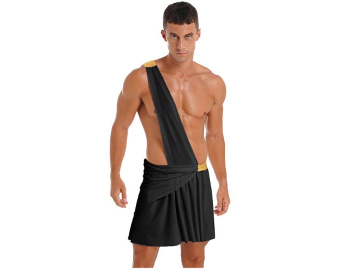 Sexy Male Harem Costume Greek God Incubus Devil Mens Halloween Chain