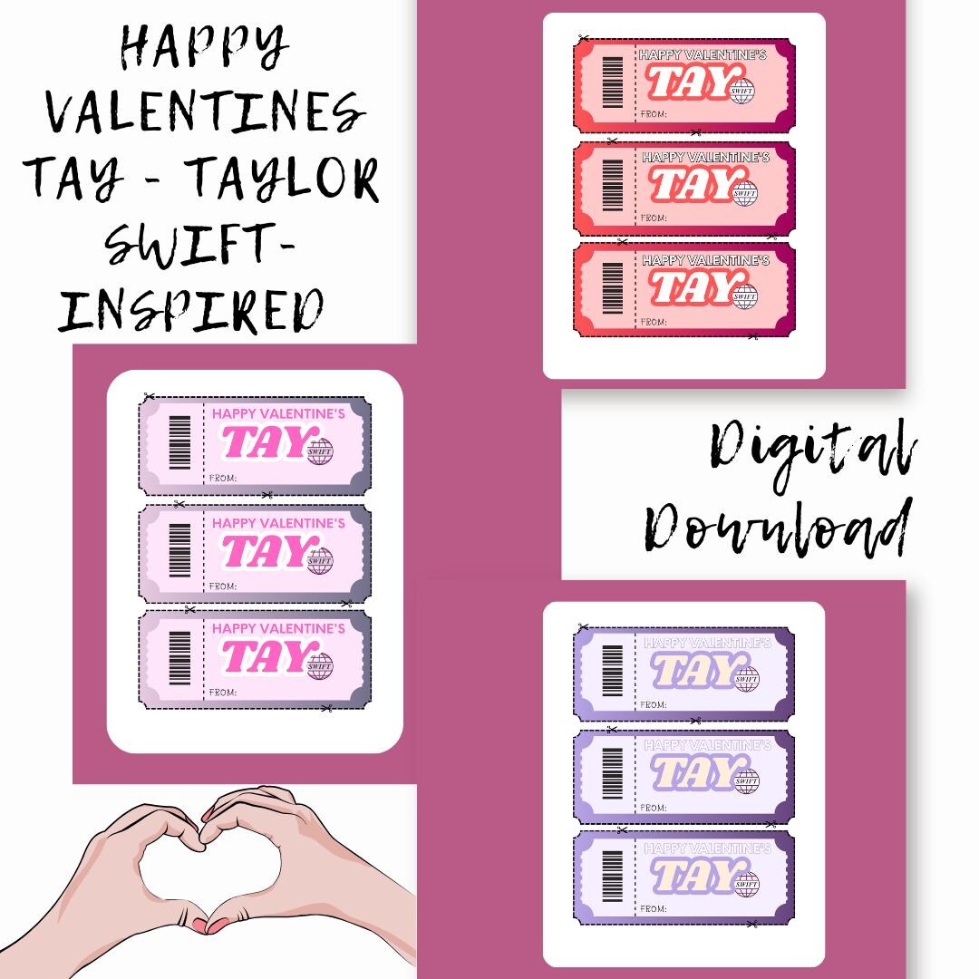 Happy Valentines Tay - Taylor Swift-inspired Digital Download Cards - Etsy