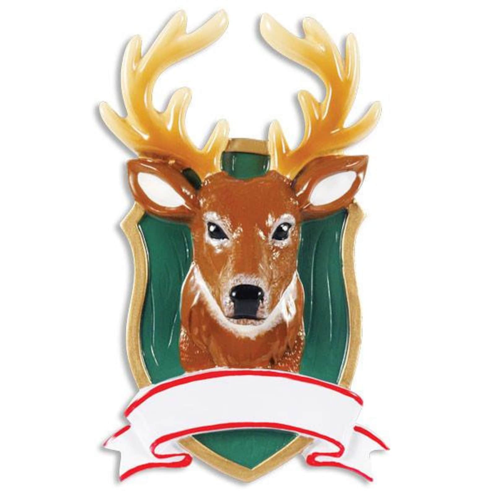 Deer Mount Personalized Christmas Ornament - Etsy