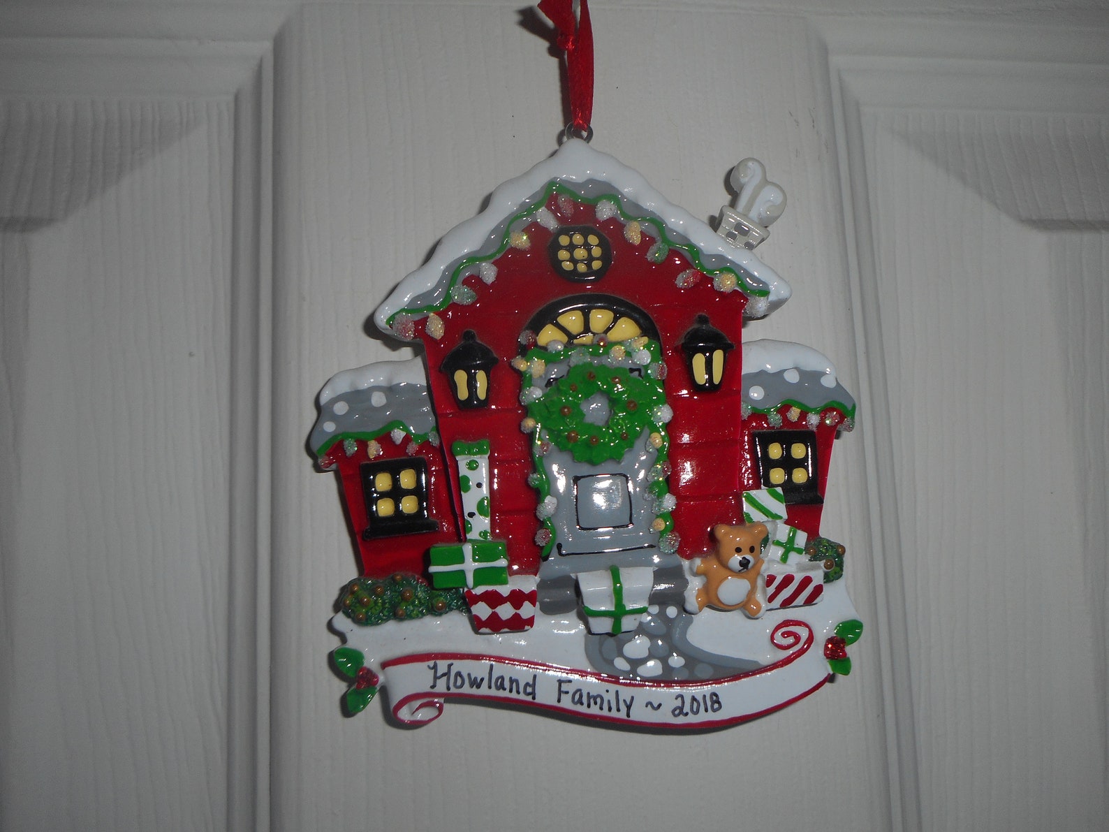 Red Christmas House Personalized Christmas Ornament - Etsy