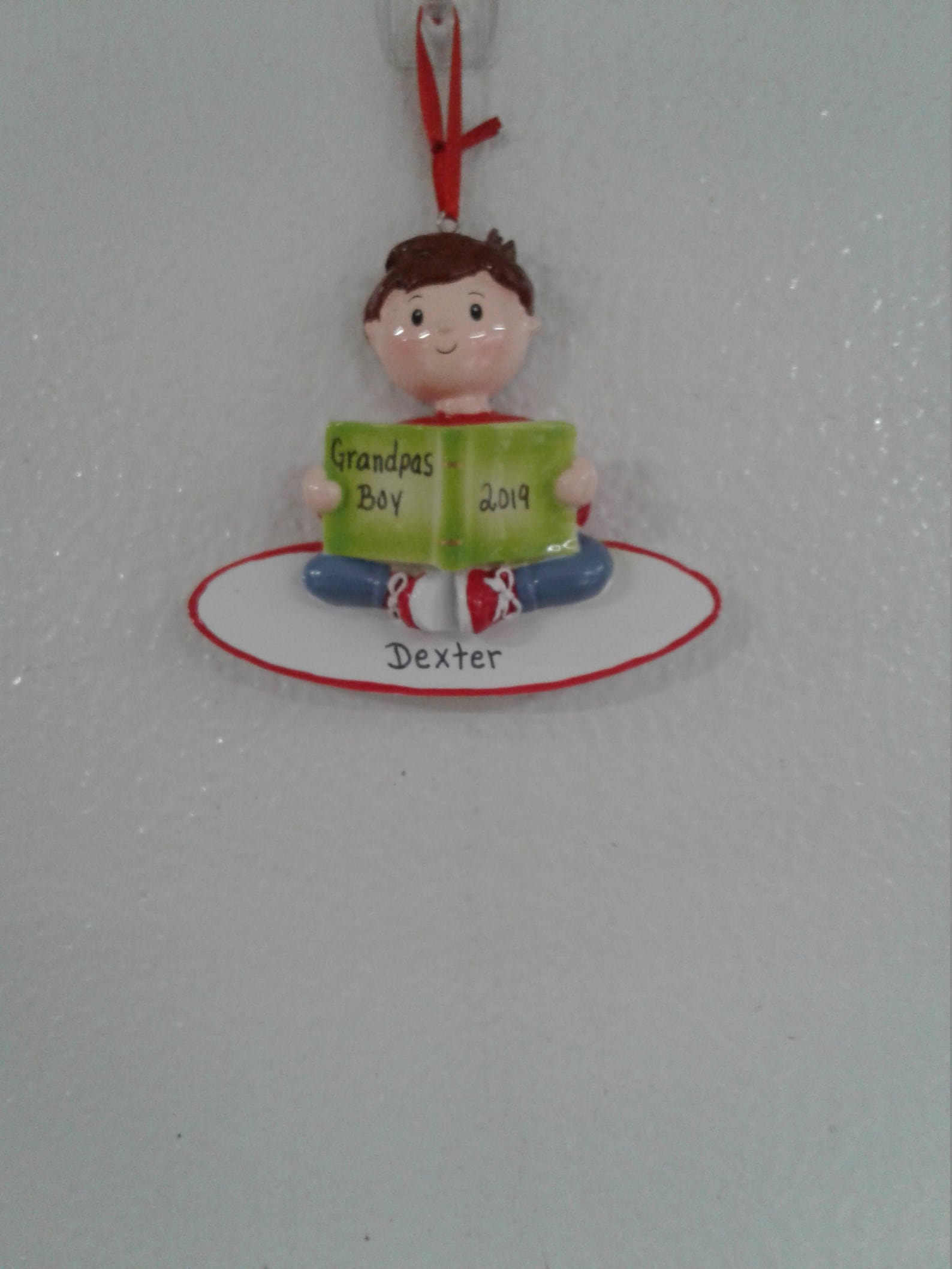 Reading a Book Personalized Christmas Ornament boy - Etsy