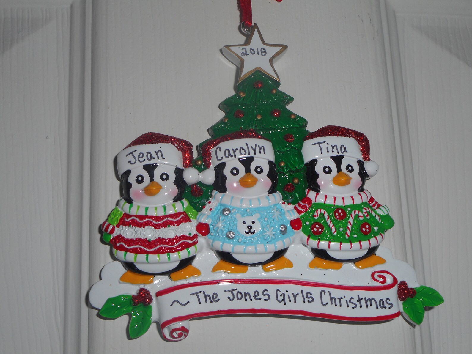 Penguins With Ugly Sweaters Family of 3 Personalized Christmas - Etsy