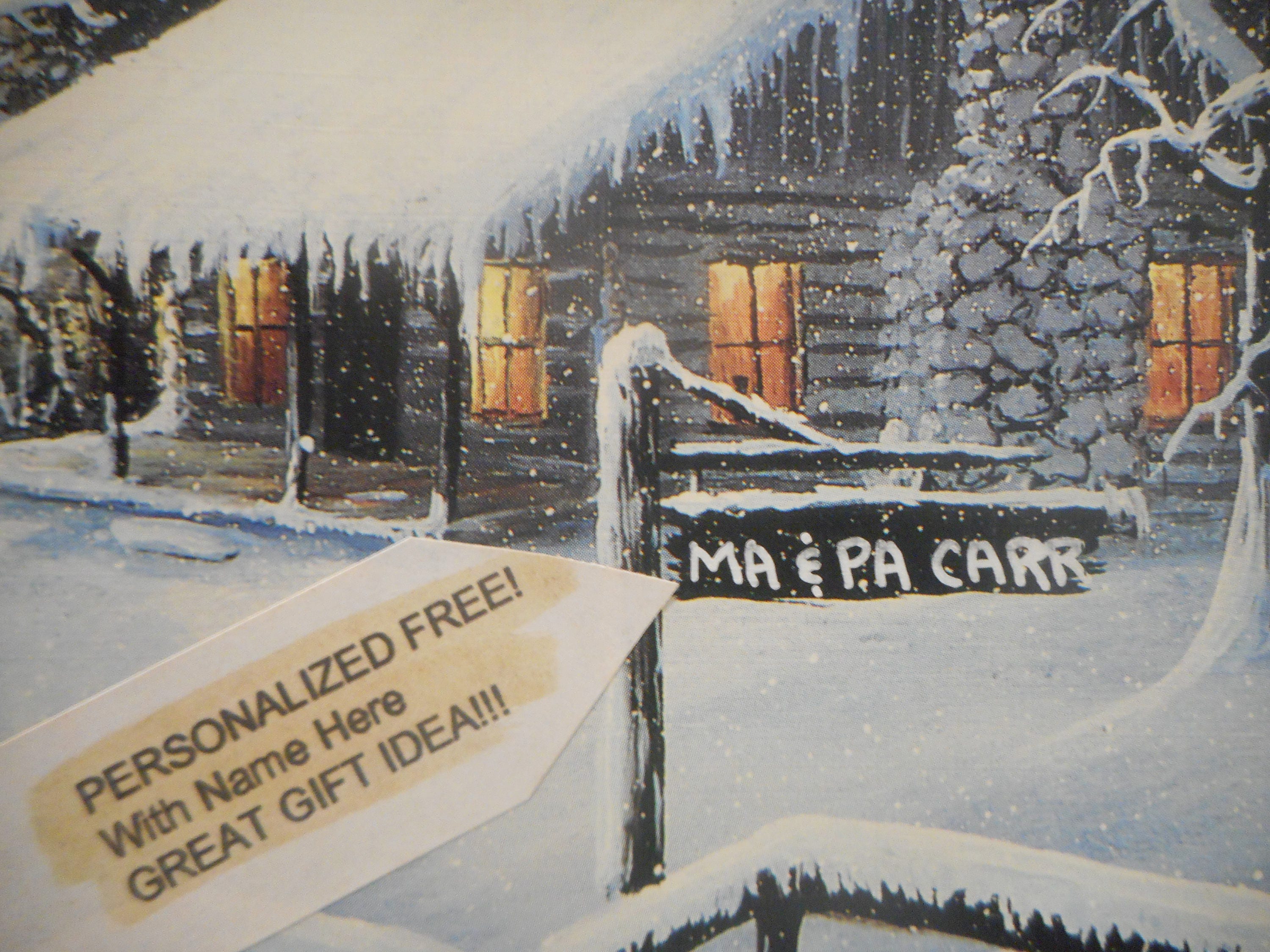 Ron Huff Winter Scene Horse & Buggy Personalized Print | Etsy