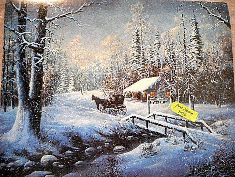 Ron Huff Winter Scene Horse & Buggy Personalized Print - Etsy Canada