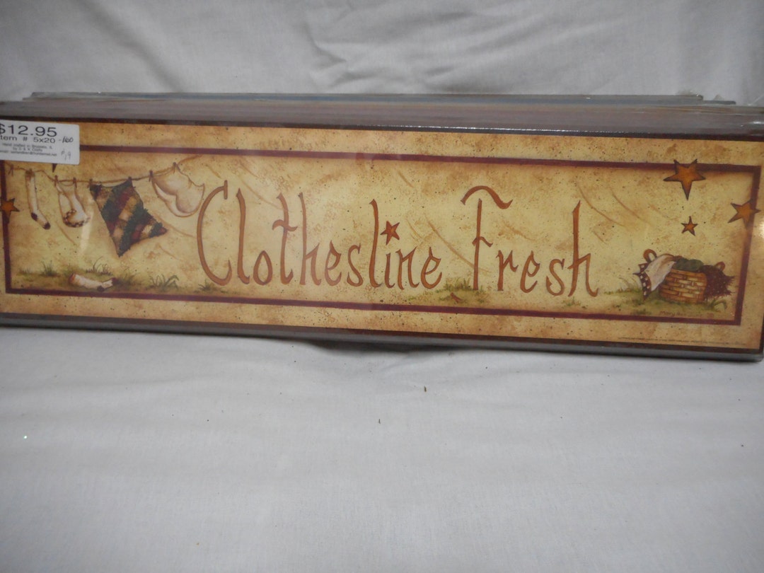 Clothesline Fresh Sign - Etsy
