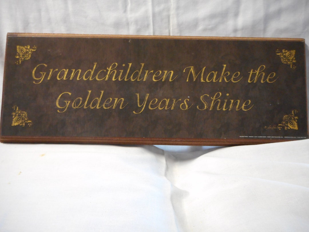 Grandchildren Golden Years Sign - Etsy