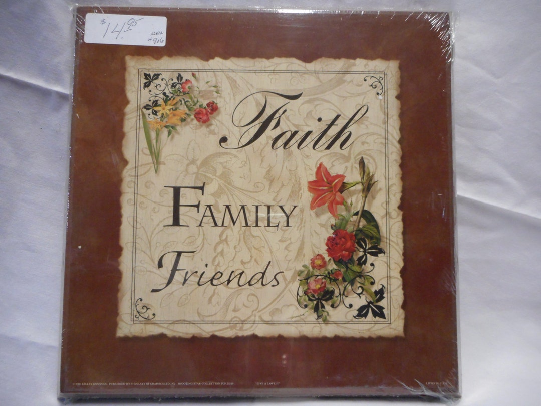 Faith Family Friends Sign - Etsy