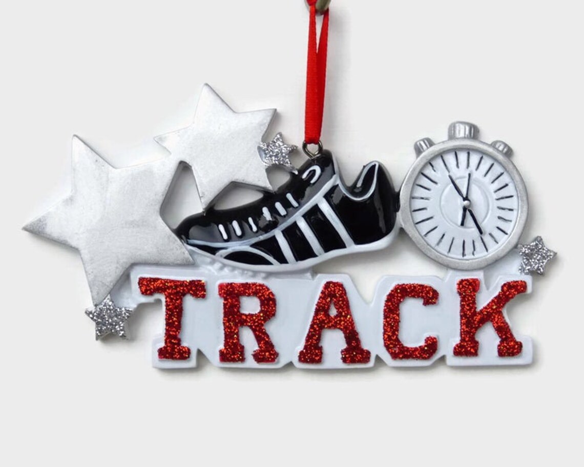 Track Personalized Christmas Ornament - Etsy
