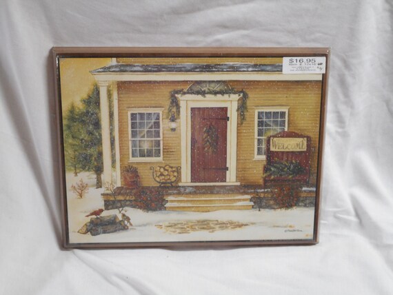 Welcome Yellow House Wood Sign | Etsy