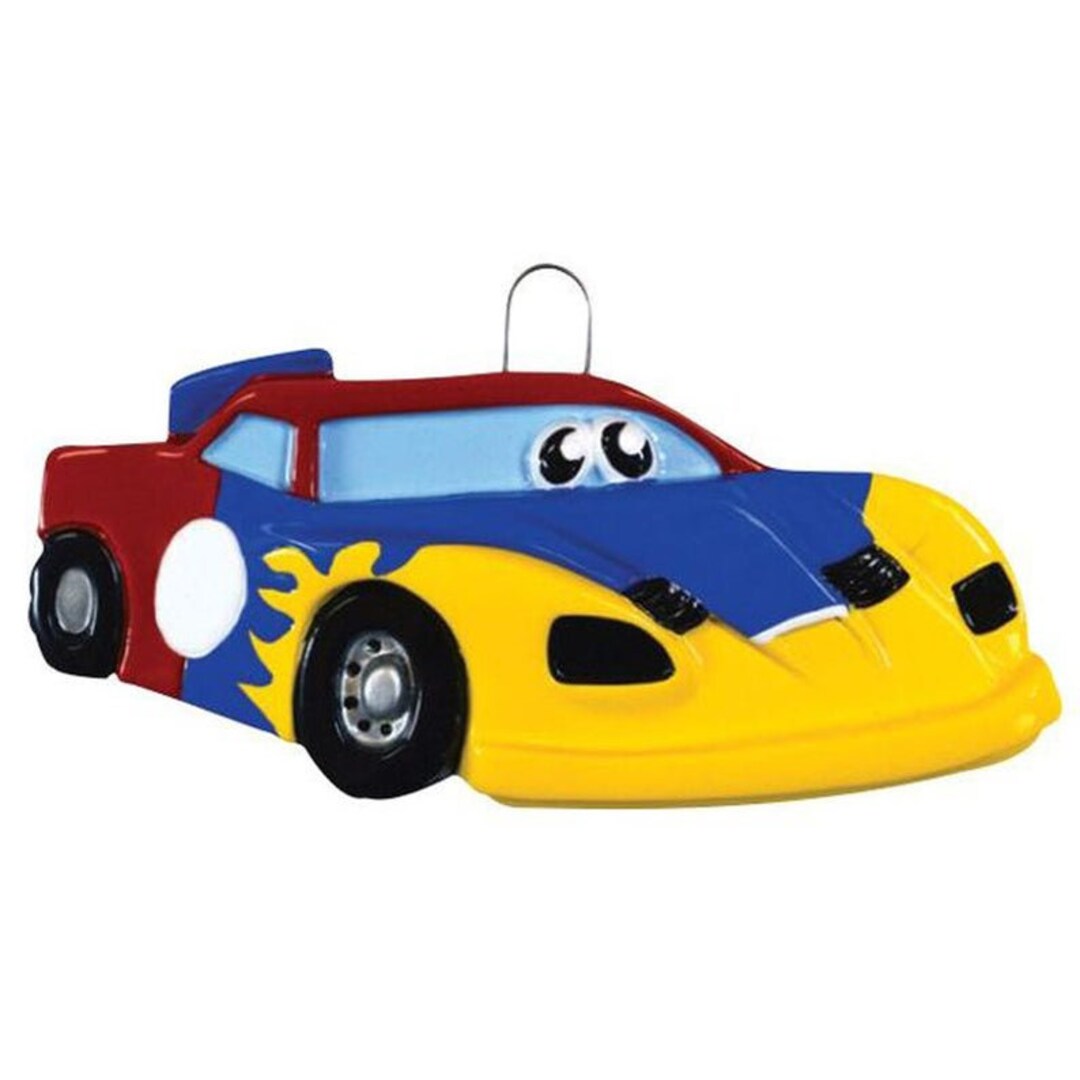 Race Car Personalized Christmas Ornament (multi Colored) - Etsy