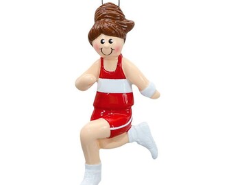 PERSONALIZED Track and Field Ornament / Girl Cross Country Runner ...