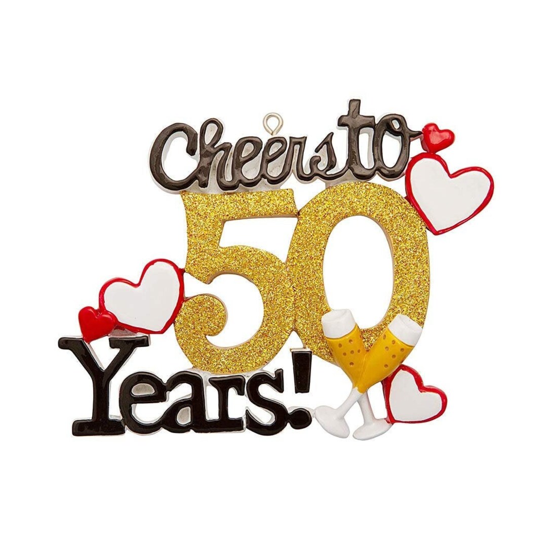 50 Year Anniversary Personalized Ornament - Etsy