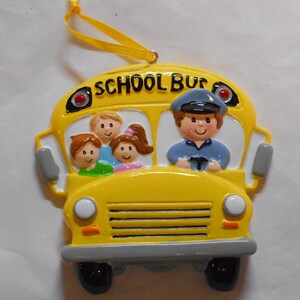 School Bus Personalized Christmas Ornament - Etsy