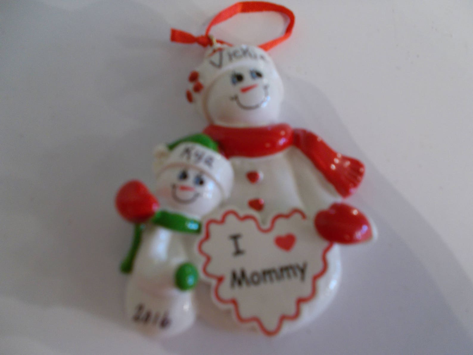 I Love Mommy Snowman Family of 2 Personalized Christmas - Etsy