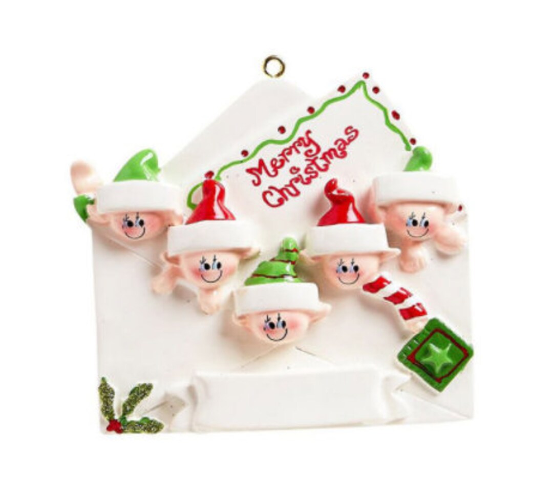 Christmas Letter Family of 5 Personalized Christmas Ornament - Etsy