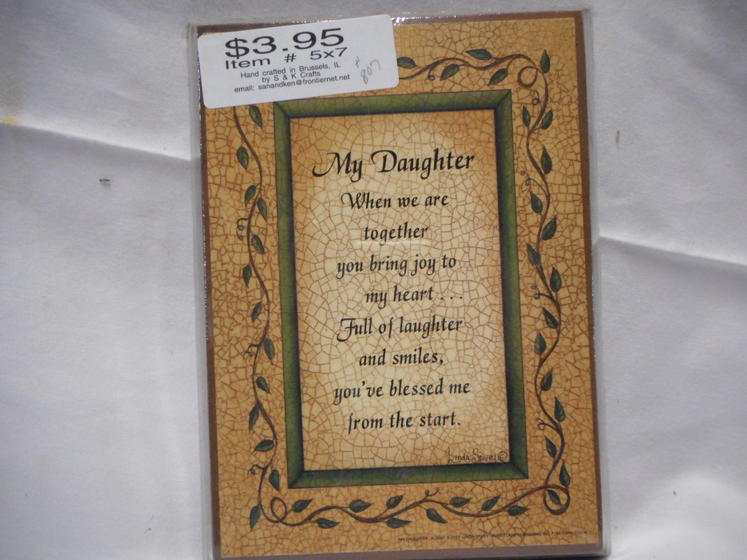 My Daughter Sign - Etsy